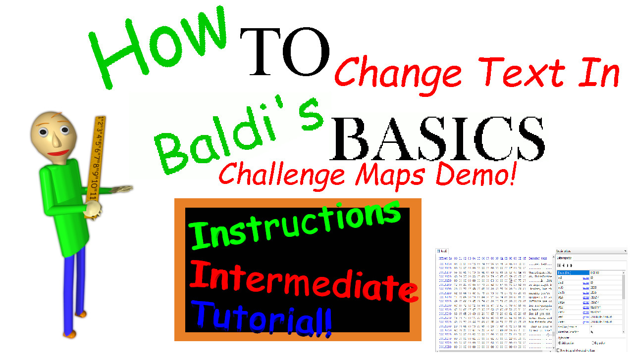 How To Change Text In The BBCD Demo Tutorial for Baldi's Basics | Baldi ...
