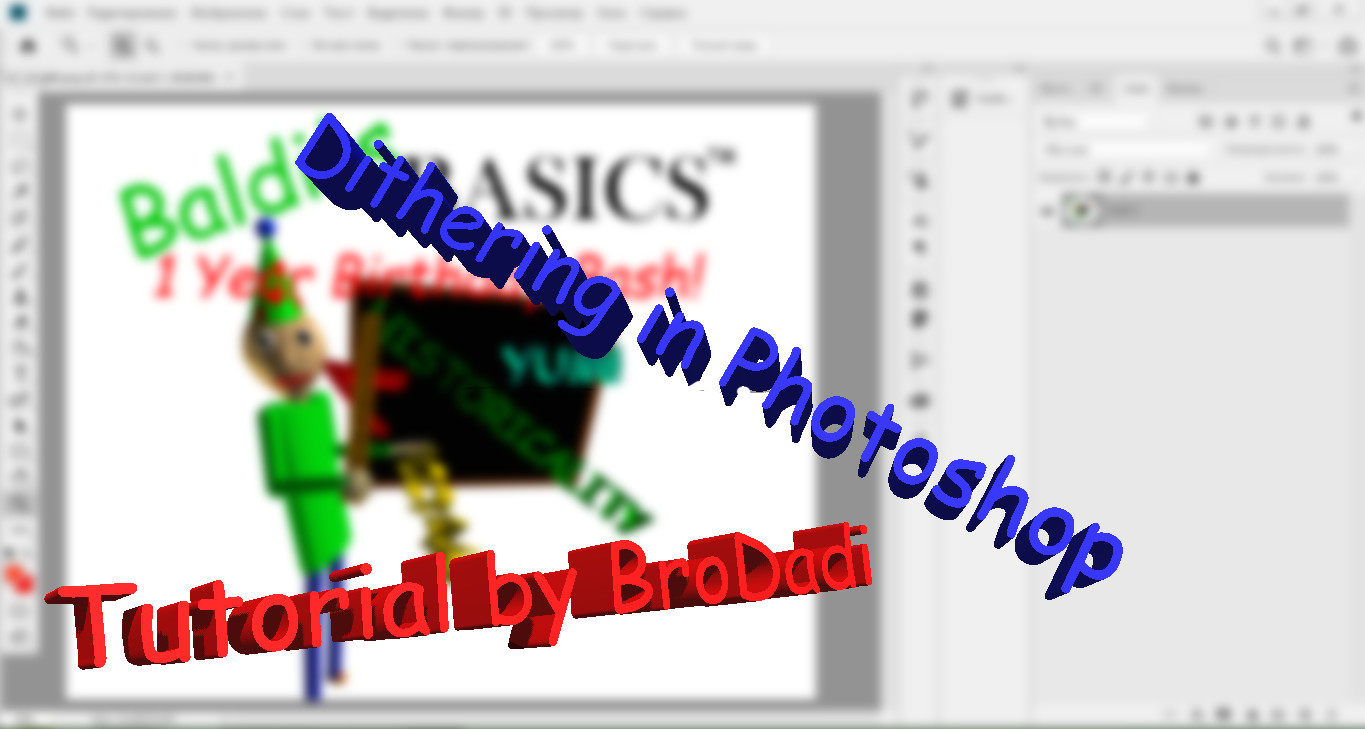 How to dither in Photoshop! Tutorial for Baldi's Basics | Baldi Tutorials