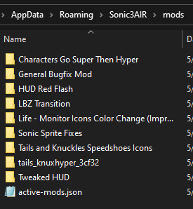 How to install mods without the Mod Manager Tutorial for Sonic 3 A.I.R ...