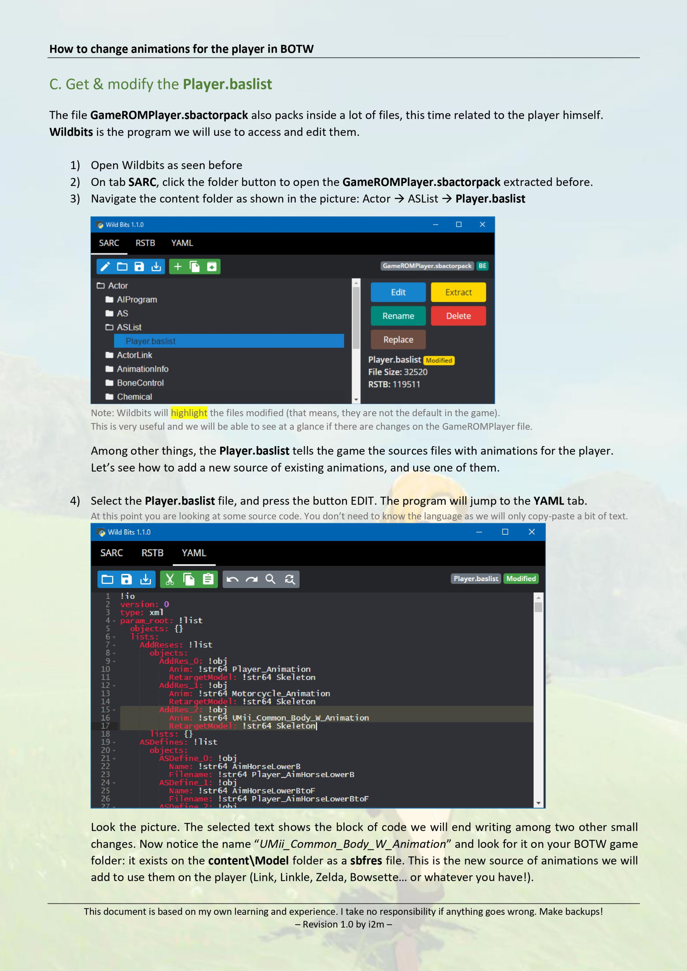 Animation replacement: a tutorial [The Legend of Zelda: Breath of the ...
