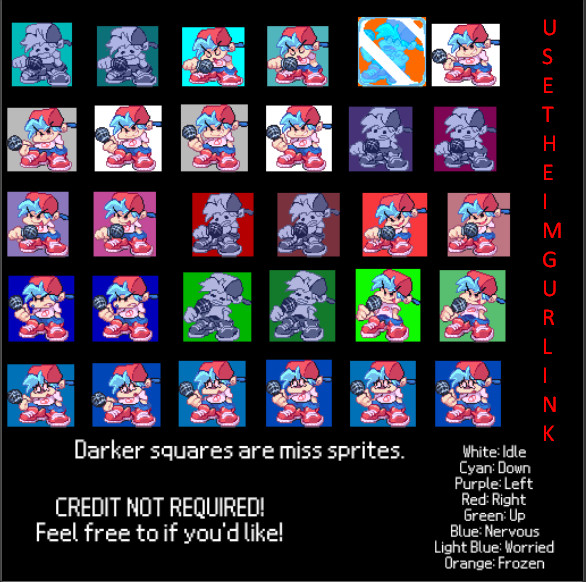 Square guides for boyfriend Tutorial for Friday Night Funkin' | FNF ...