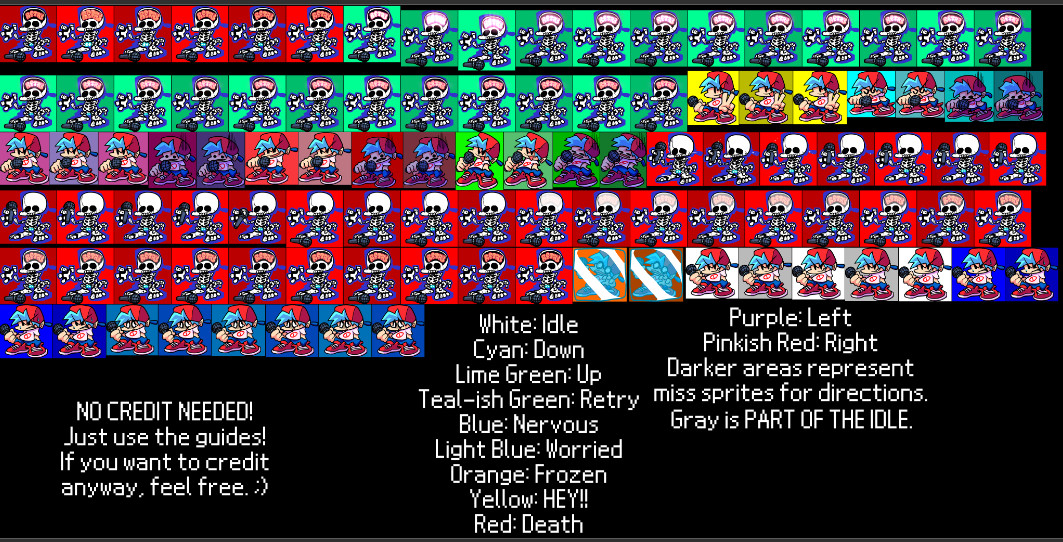 Square guides for boyfriend Tutorial for Friday Night Funkin' | FNF ...