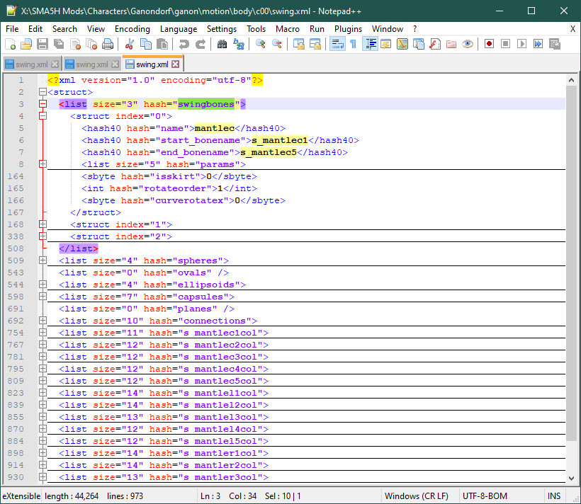 Swing bone/Physics Tutorial Tutorial for Super Smash Bros. Ultimate ...