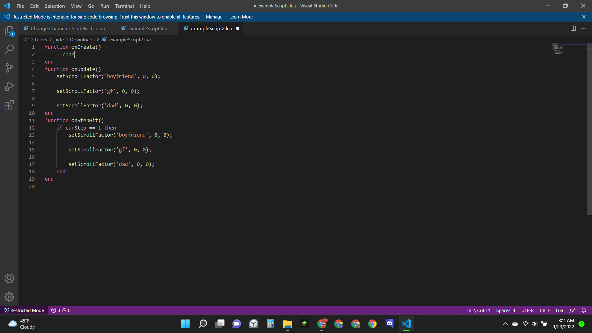 Editing characters ScrollFactors on Psych Engine [Friday Night Funkin ...