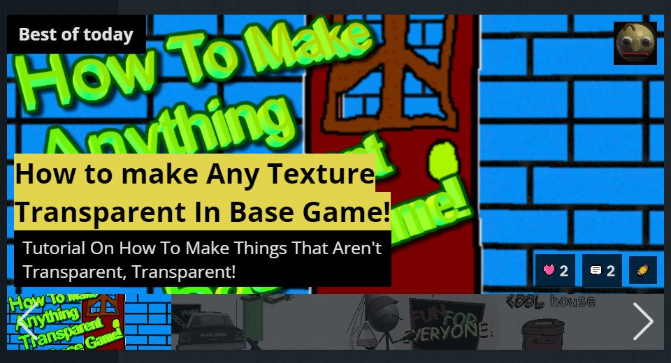 How to make Anything Transparent In Base Game! Tutorial for Baldi's ...