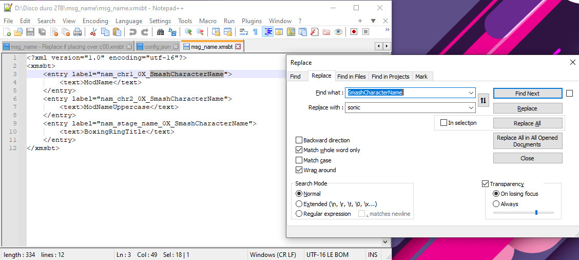Single-Slot Text with .xmsbt and .prcx Tutorial for Super Smash Bros ...