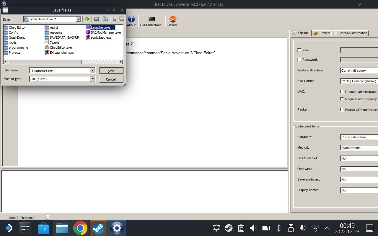 Steam Deck: Use Krzys2's Chao Editor and Mods Tutorial for Sonic ...