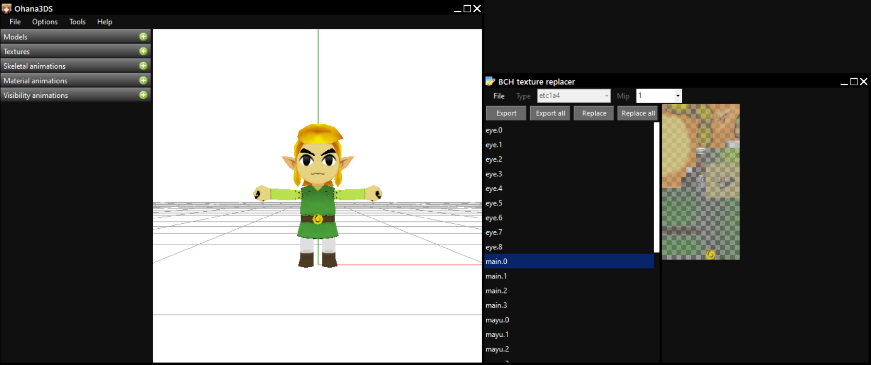 Triforce Modding Guide: Edit Model Textures Tutorial for The Legend of Zelda: Tri Force Heroes ...