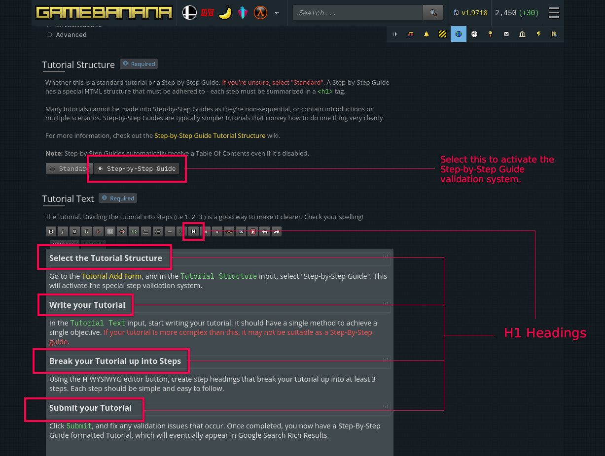 Creating Step-by-Step Guide Tutorials Tutorial for GameBanana | GB Tutorials