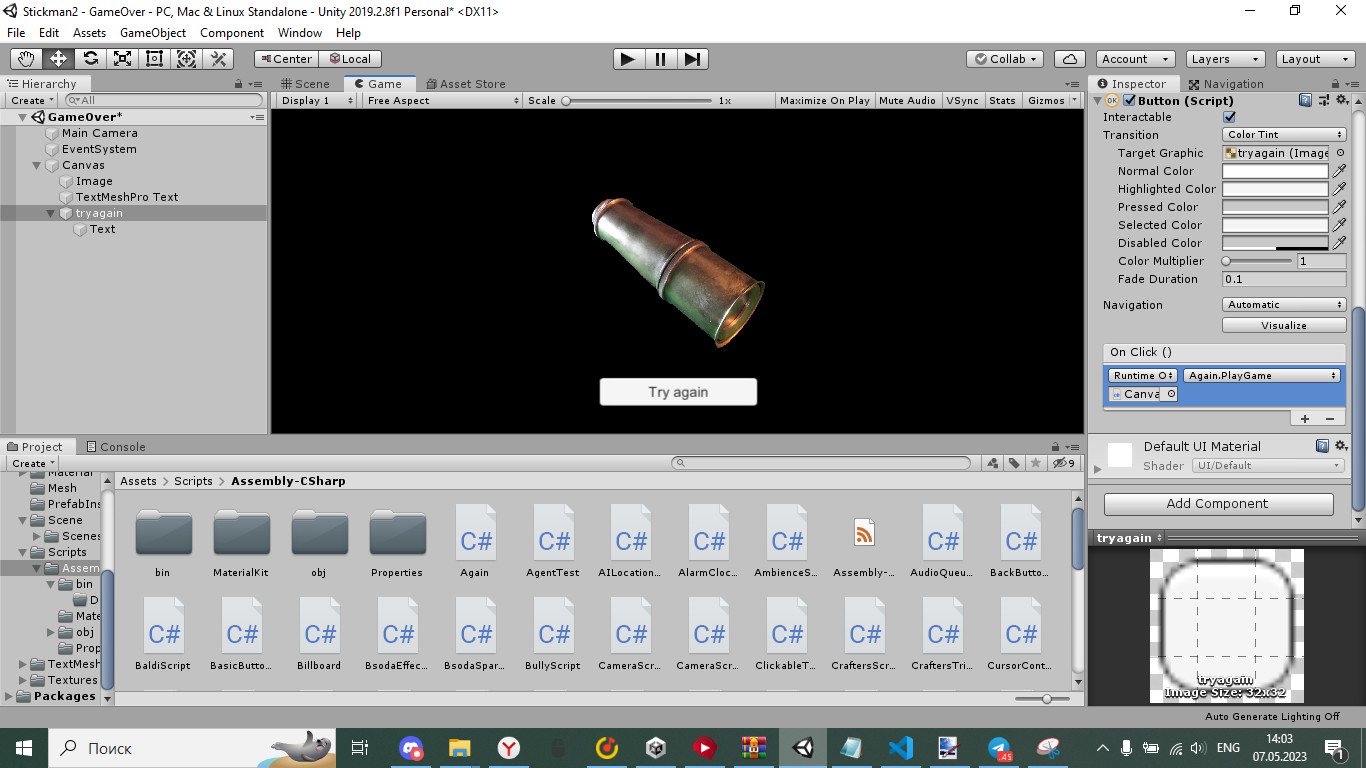 how to add "try again" after you die in decompile Tutorial for Baldi's Basics | Baldi Tutorials