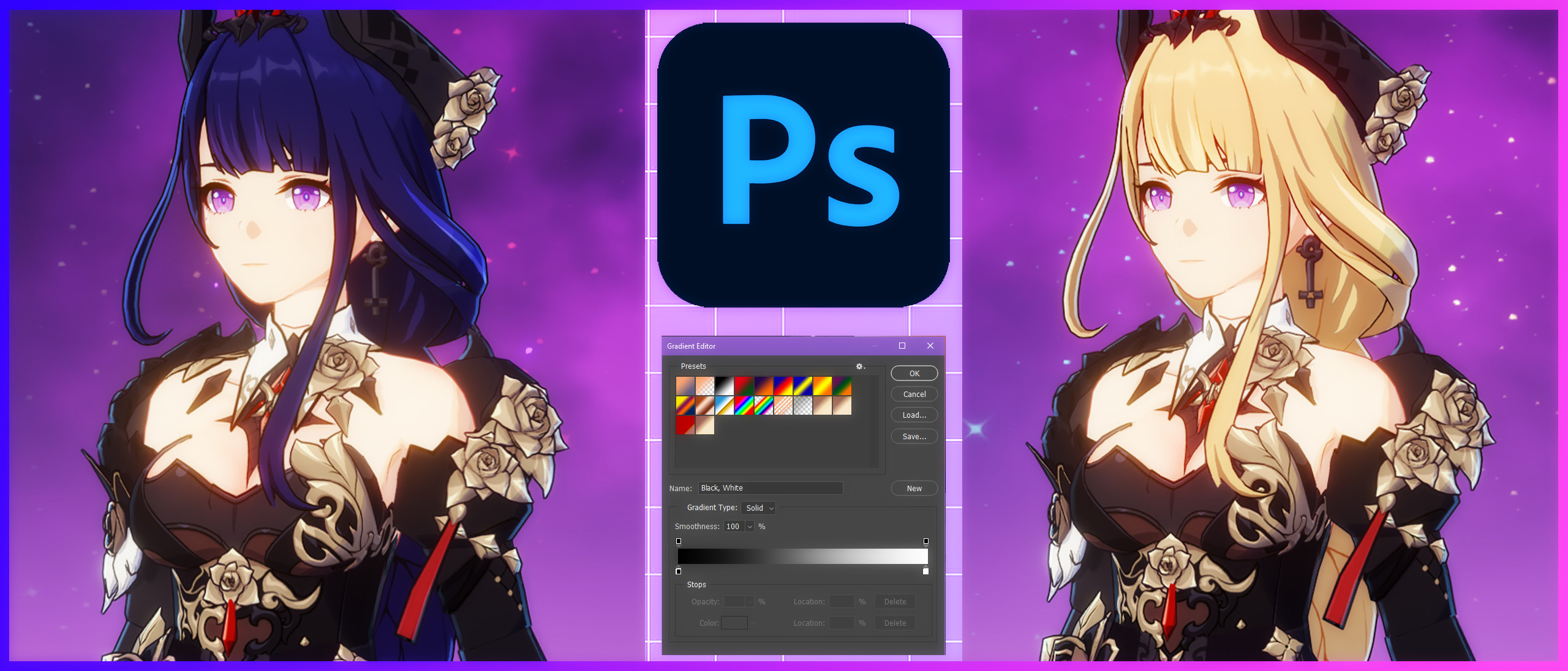 Use Gradient Map to Edit Character Textures Tutorial for Genshin Impact | GI Tutorials