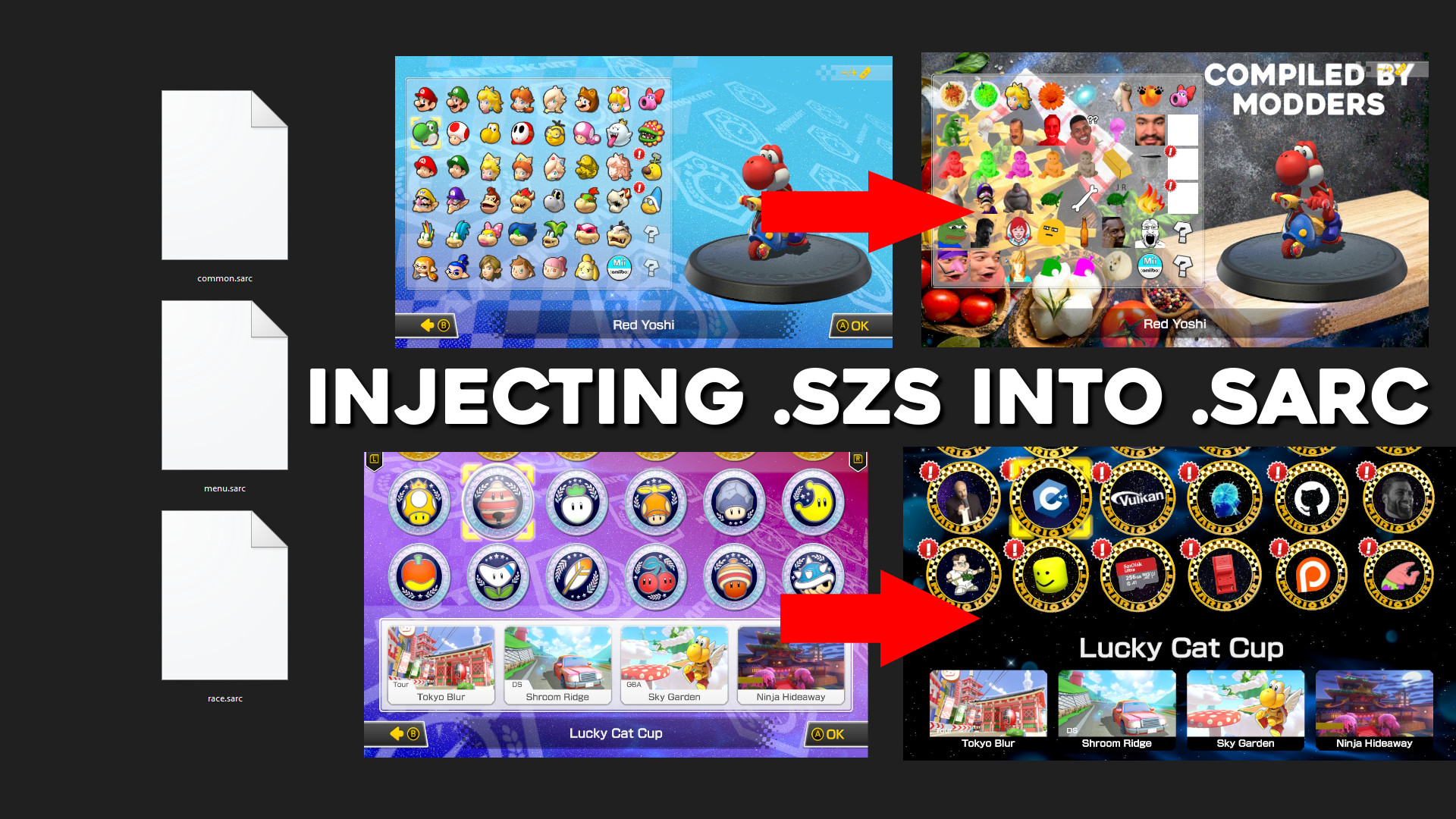 Injecting .szs files into .sarc files Tutorial for Mario Kart 8 Deluxe | MK8D Tutorials