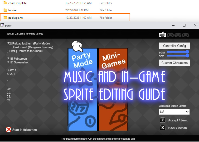 Editing Music and Pre-existing Sprites Tutorial for Party Project ...