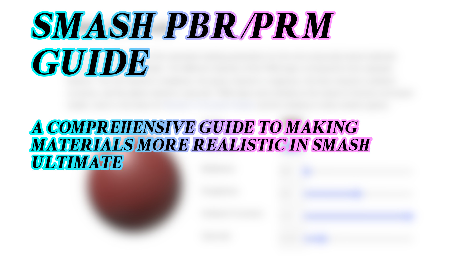 Smash PBR/PRM Guide Tutorial for Super Smash Bros. Ultimate | SSBU Tutorials