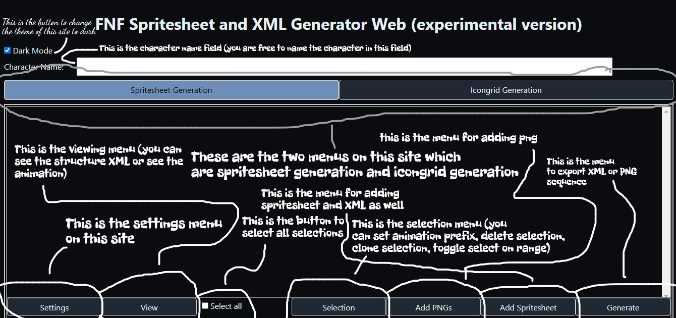 How To Use Fnf Spritesheet And Xml Generator Web Tutorial For Friday Night Funkin Fnf Tutorials
