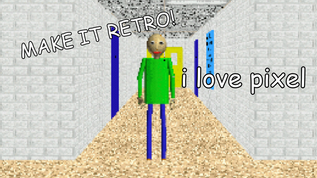 how to add retro effect Tutorial for Baldi's Basics | Baldi Tutorials