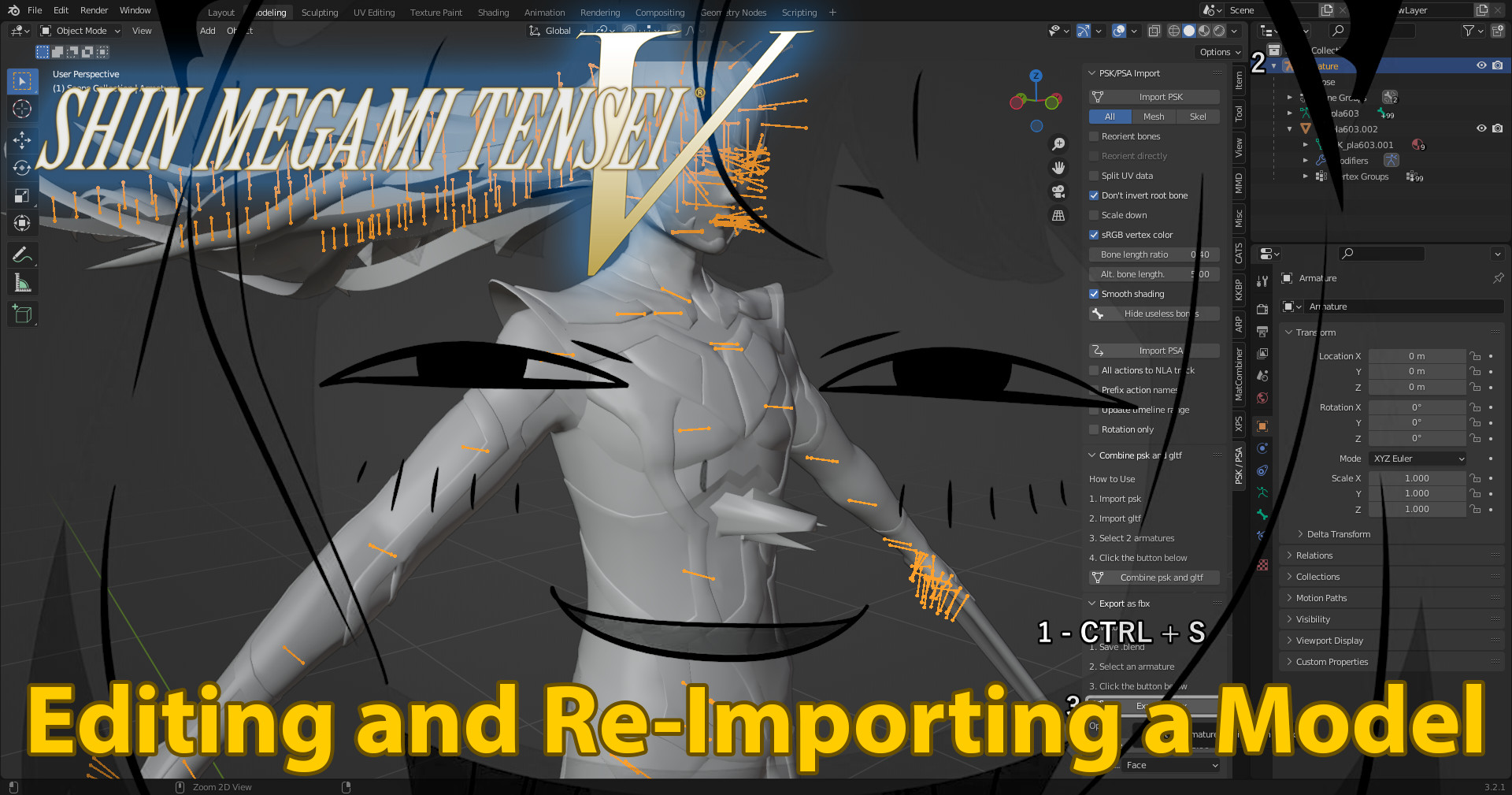 Editing and Re-Importing a Model - Step by Step Tutorial for Shin Megami Tensei V | SMTV Tutorials