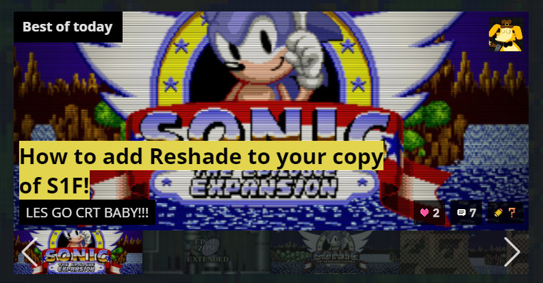 How to add Reshade to your copy of S1F! Tutorial for Sonic the Hedgehog Forever | S1F Tutorials