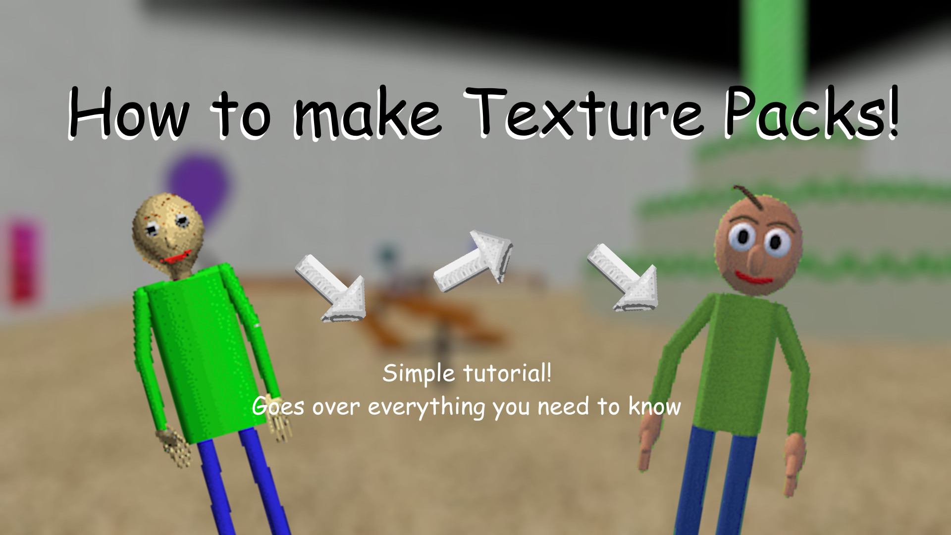 Texture Pack Basics + Fixes Tutorial for Baldi's Basics | Baldi Tutorials