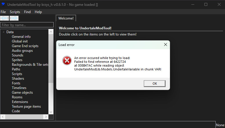 [1.7.0+] Fix error while loading data.win Tutorial for Dead Estate | DE ...