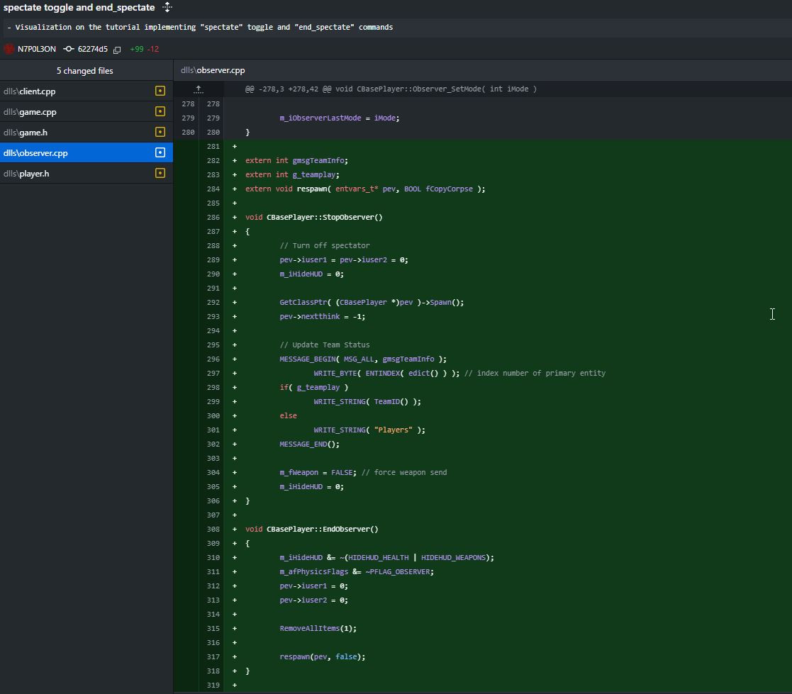 Improved enter and exit for Observer mode Tutorial for Half-Life | HL ...