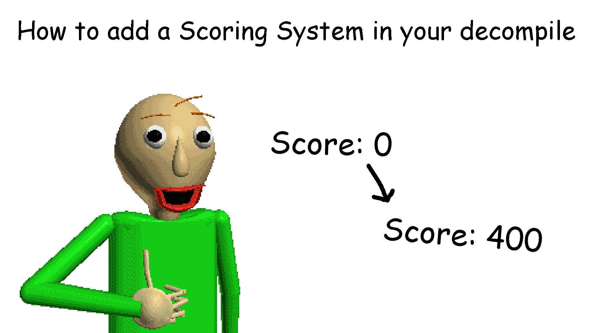 How to make a Scoring System (Decompile) Tutorial for Baldi's Basics | Baldi Tutorials