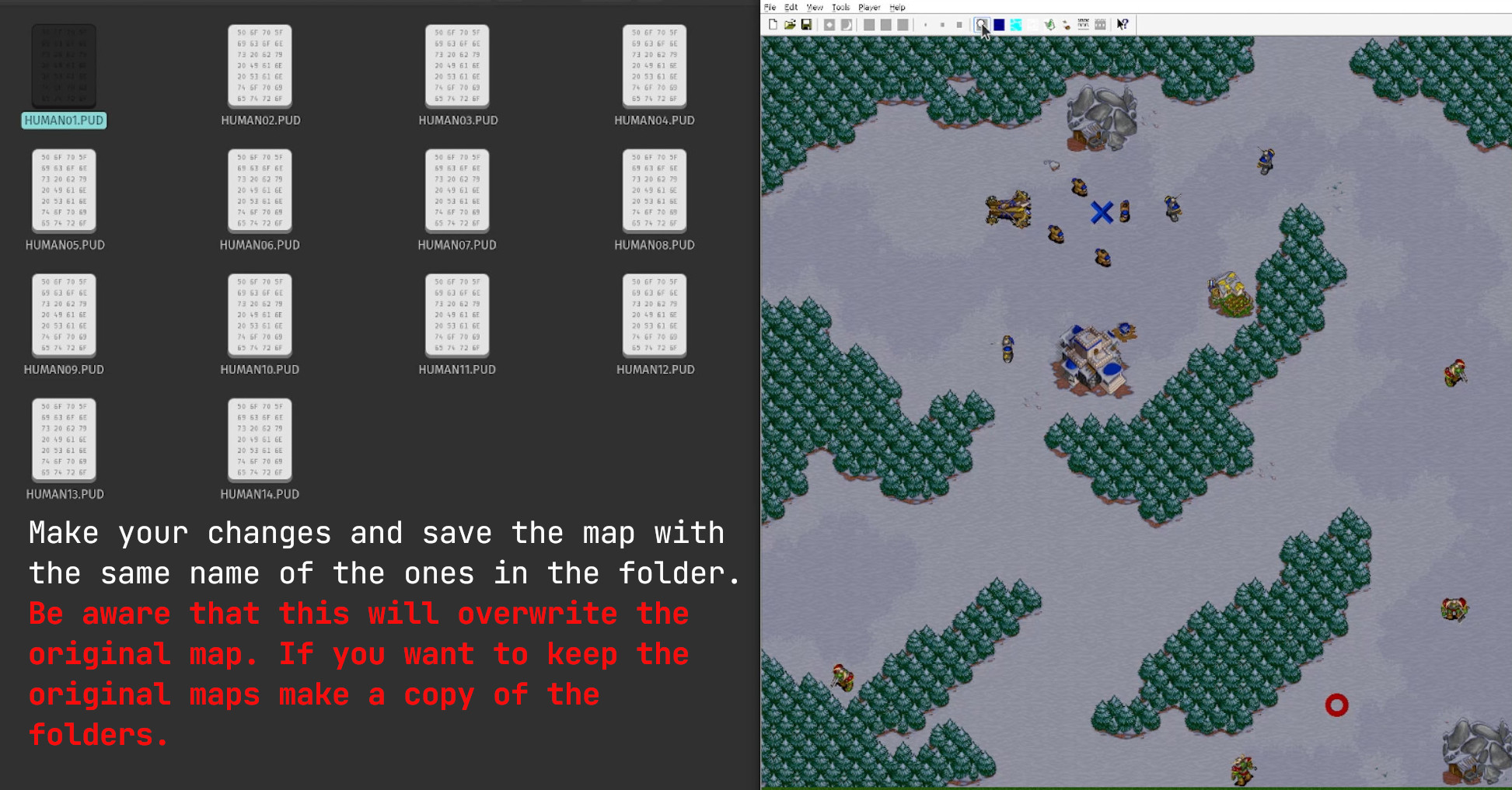 Change/Modify Campaign Maps Tutorial for Warcraft II: Remastered | war2remast Tutorials