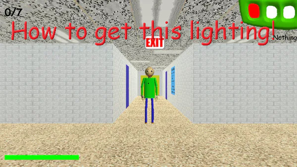How to add 1.0-1.2.2 lighting Tutorial for Baldi's Basics | Baldi Tutorials