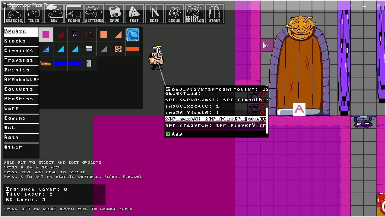 how to use obj_playersprcontroller or whatever Tutorial for Pizza Tower | PT Tutorials