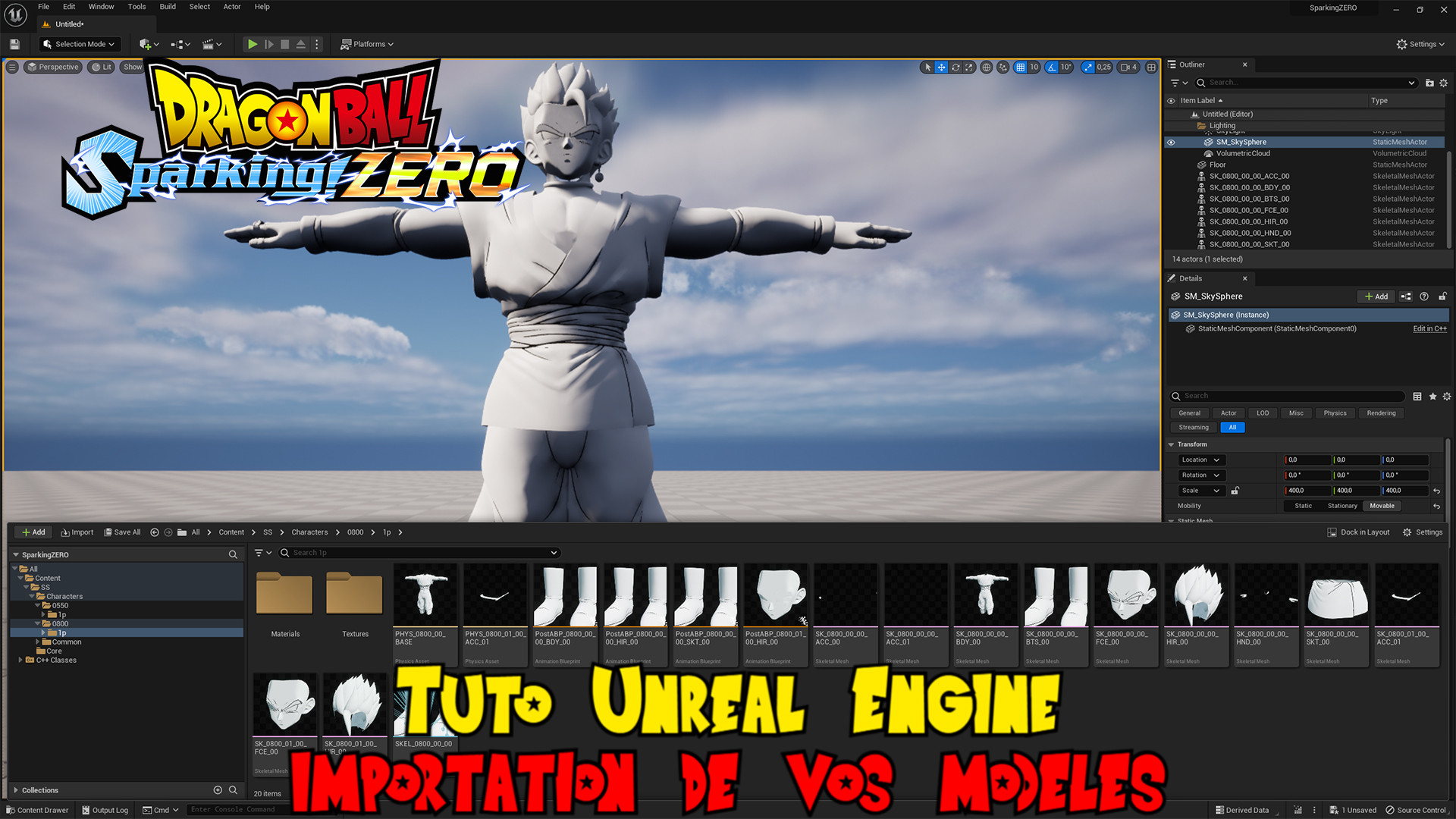 Unreal Engine importing your models Tutorial for Dragon Ball: Sparking! ZERO | DBSZ Tutorials