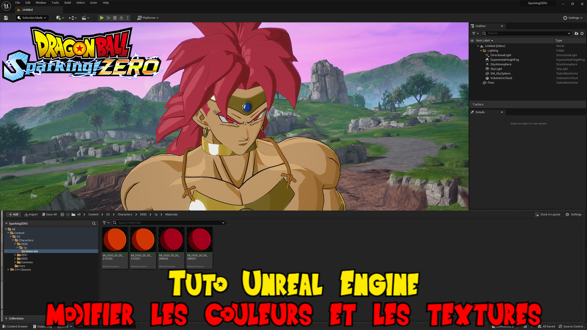 Unreal Engine Change Colors and Textures Tutorial for Dragon Ball: Sparking! ZERO | DBSZ Tutorials