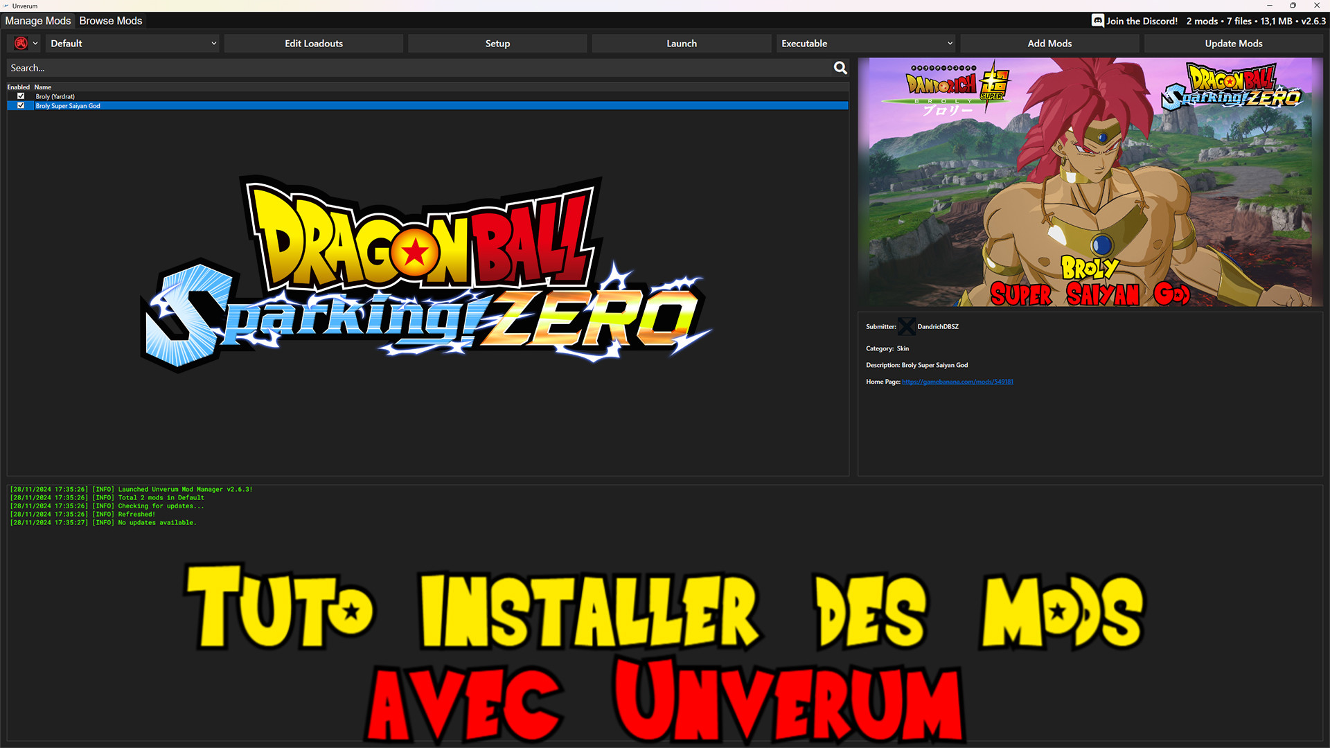Install mods with Unverum Tutorial for Dragon Ball: Sparking! ZERO | DBSZ Tutorials