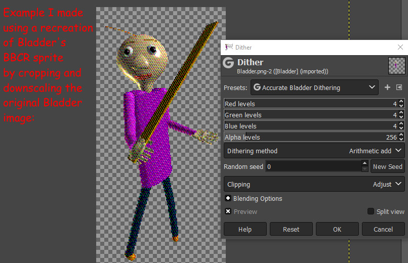 How to add accurate Bladder and Test dithering Tutorial for Baldi's ...
