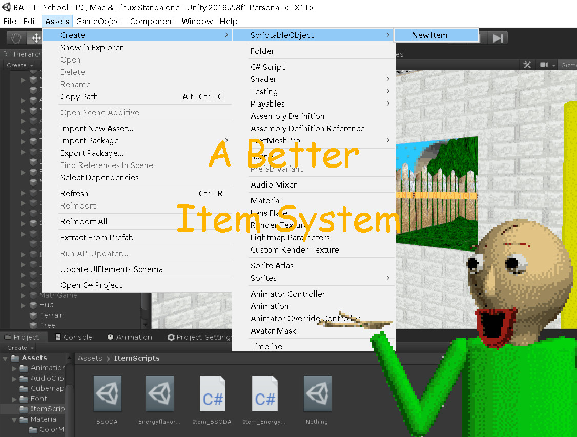 Better Item System for BBC Decompile Project Tutorial for Baldi's Basics | Baldi Tutorials