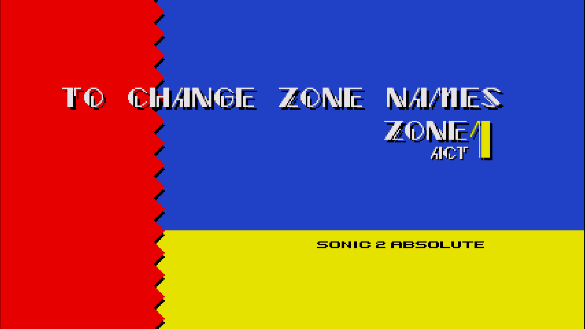 How To Change The Zone Names Tutorial for Sonic The Hedgehog 2 Absolute | S2A Tutorials