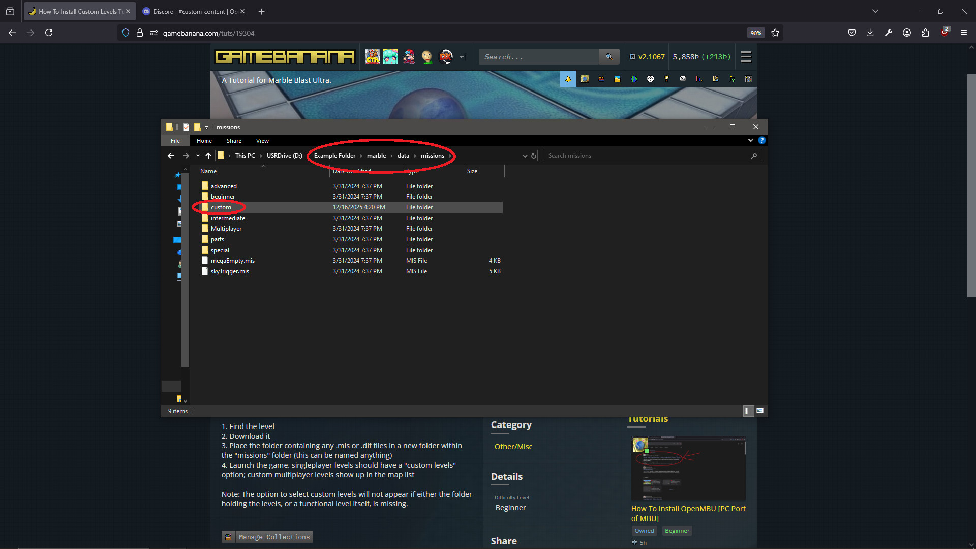 How To Install Custom Levels Tutorial for Marble Blast Ultra | MBU Tutorials