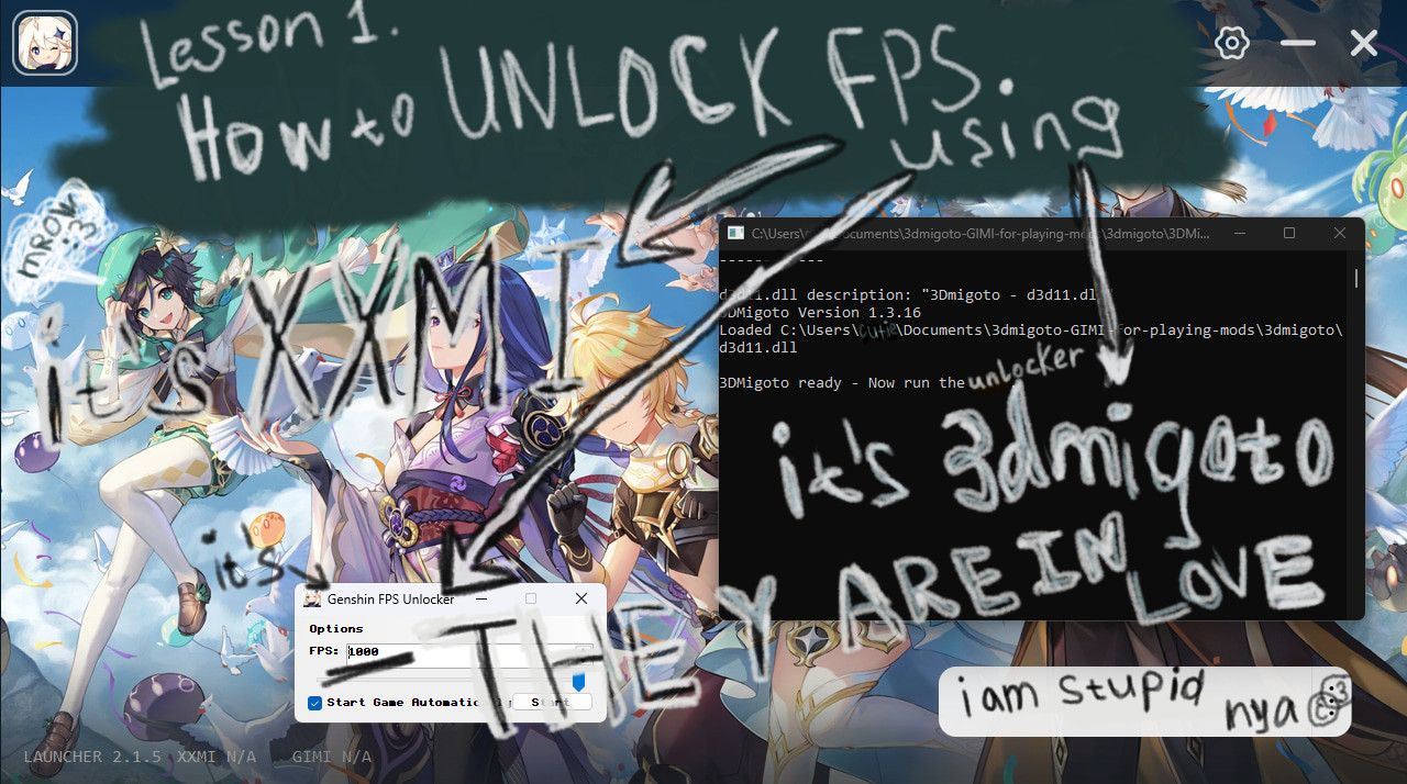 [GUIDE] How to UNLOCK FPS Using 3dmigoto/XXMI (GI) Tutorial for Genshin ...