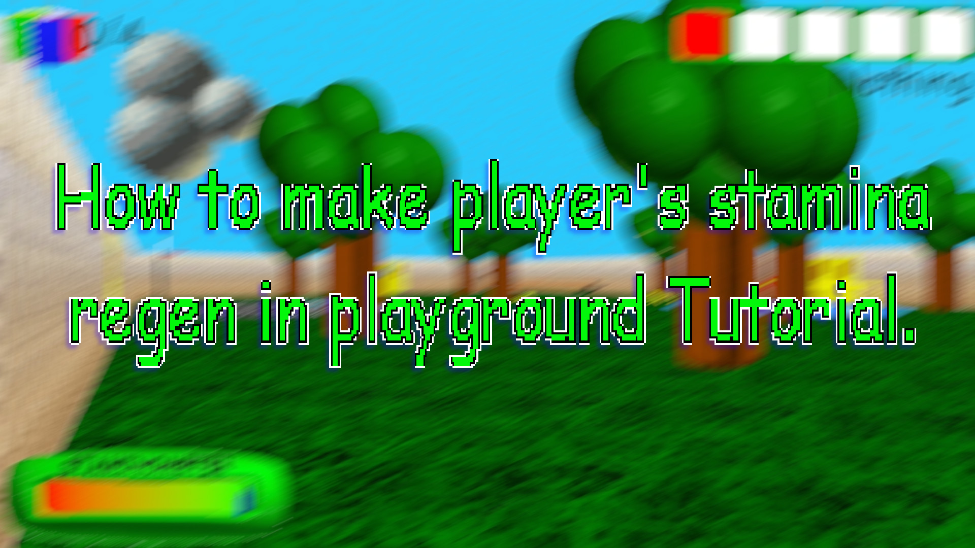 How to make player's stamina regen in outdoors. Tutorial for Baldi's ...