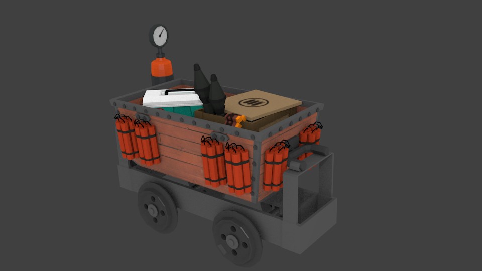 Mine Cart Work In Progress for Team Fortress 2 | TF2 Works In Progress