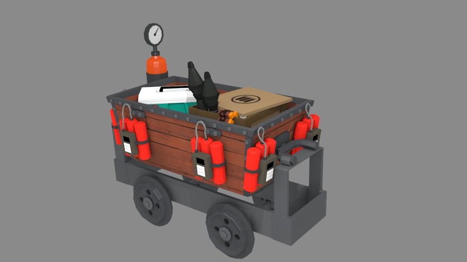 Mine Cart Work In Progress for Team Fortress 2 | TF2 Works In Progress