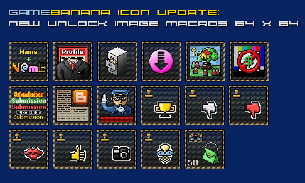 unlock icons new 64 x 64 [GameBanana] [Works In Progress]