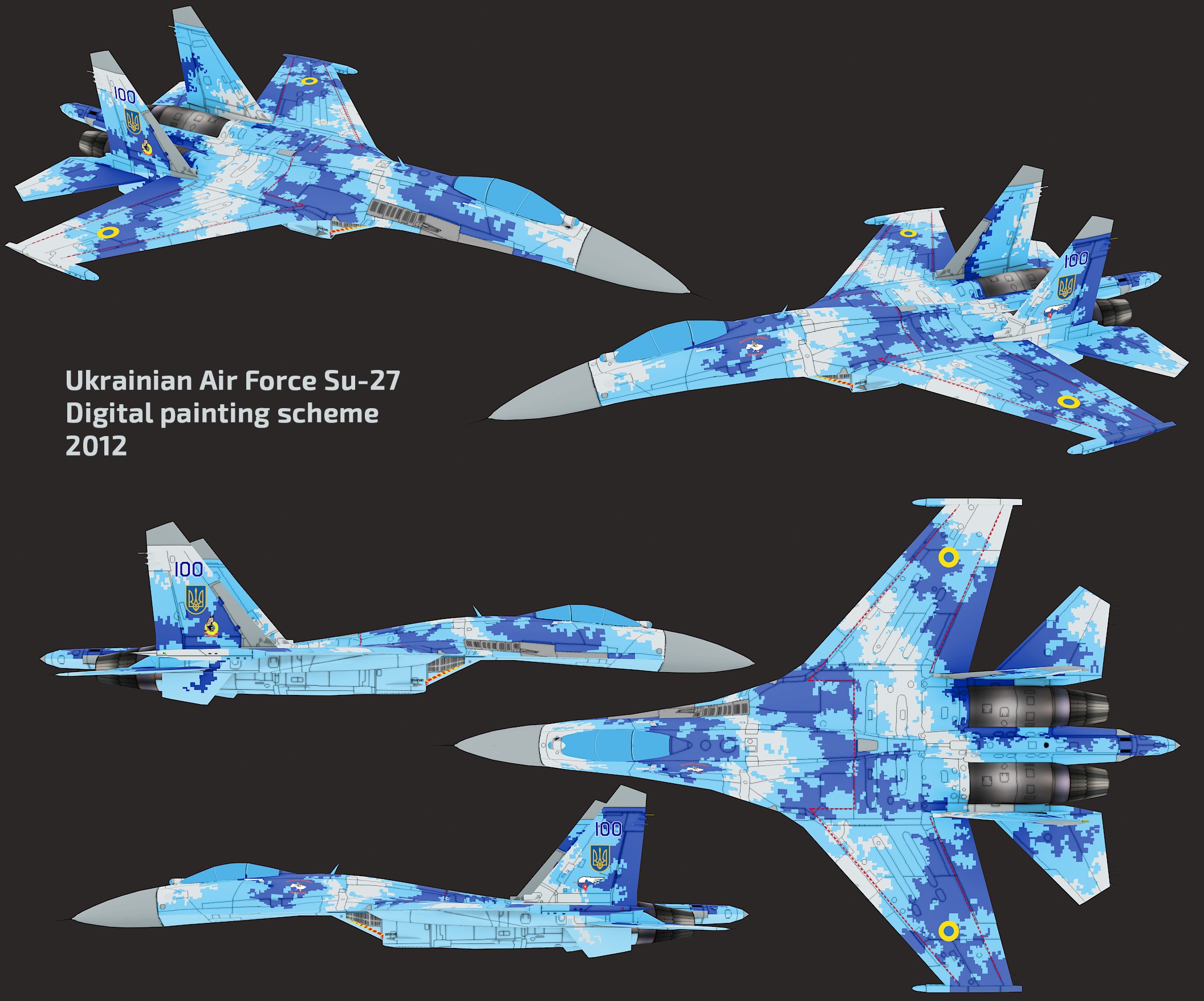 Su-27 Blue 100 Work In Progress for GameBanana | GB Works In Progress