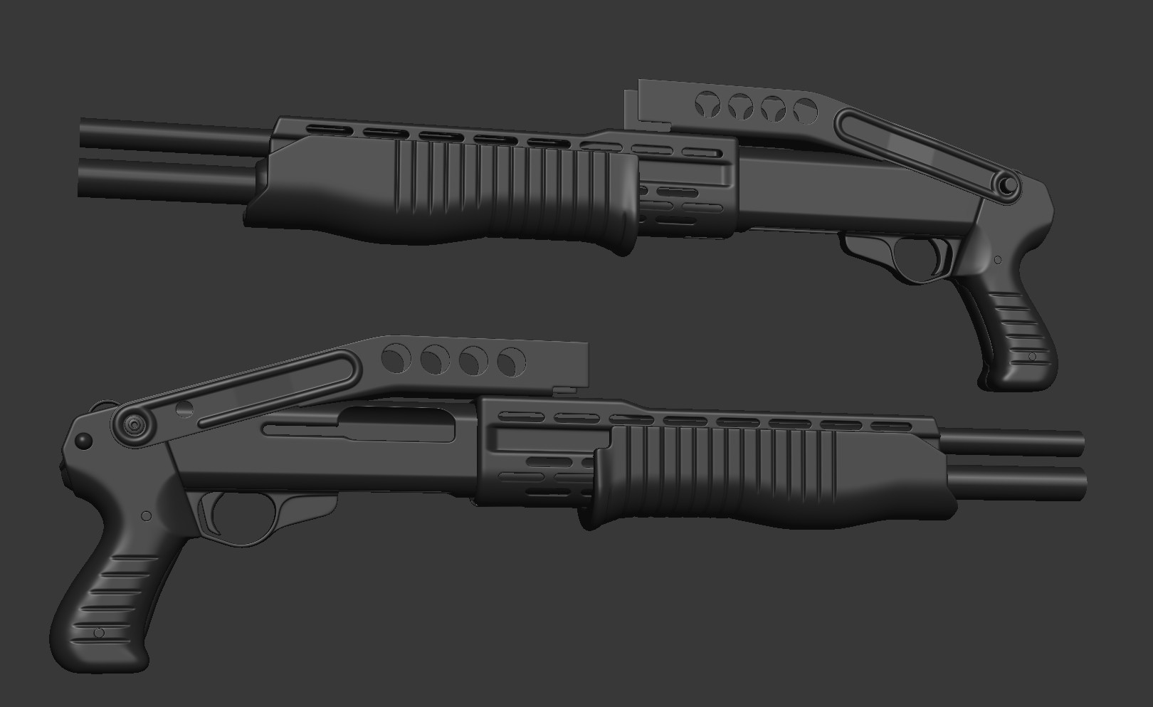SPAS 12 Work In Progress for Black Mesa | BM Works In Progress