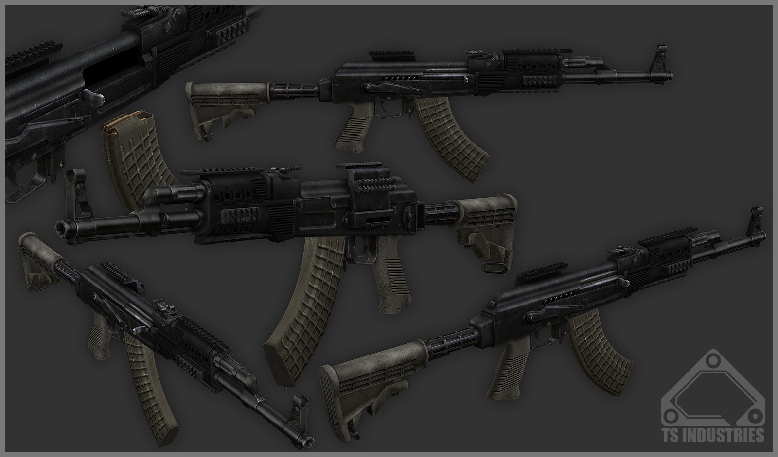 Custom AK textured Work In Progress for GameBanana | GB Works In Progress