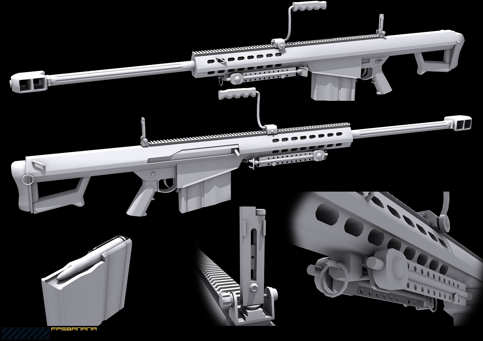 Barrett M82 Work In Progress for GameBanana | GB Works In Progress