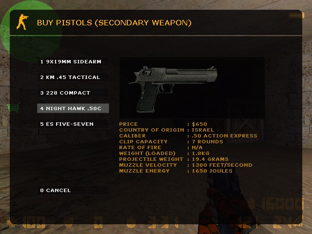 CSGO Weapon/Skin Graphics on default CS1.6 GUI. Work In Progress for ...