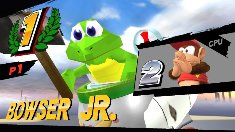 Tiptup over Bowser Jr. WIP Work In Progress for Super Smash Bros. (Wii ...
