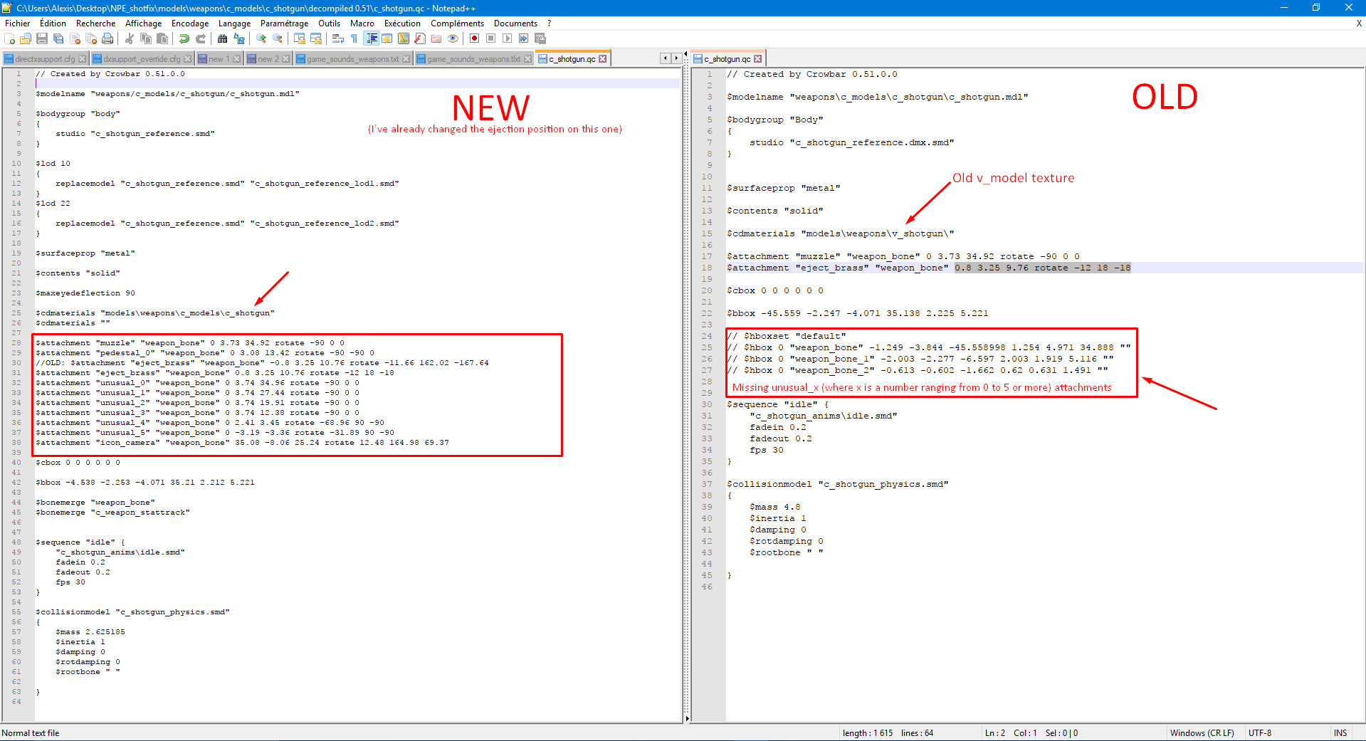 [OBESELTE]Updated shotgun shell ejection position Work In Progress for ...