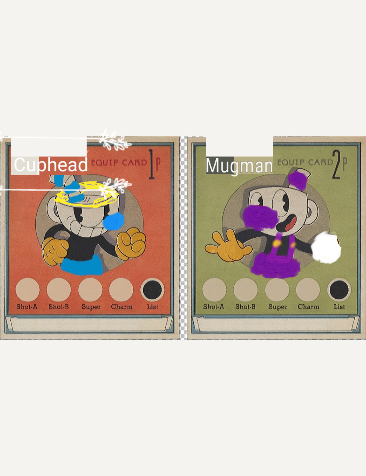 Cuphead recolor Work In Progress for Cuphead | Cuphead Works In Progress