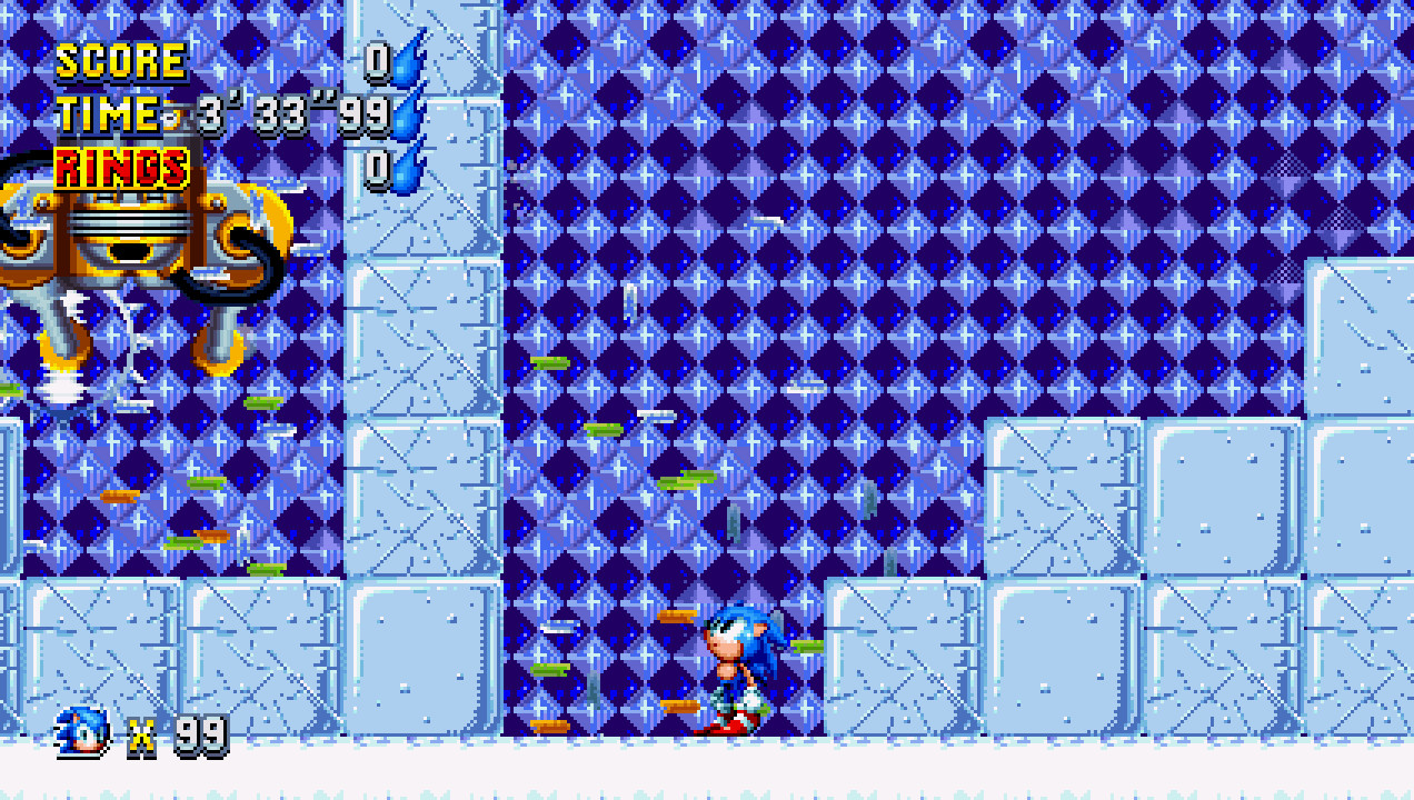 Ice Cap Zone Work In Progress for Sonic Mania | SM Works In Progress